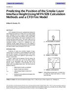 CH-99-01-3 — Predicting the Position of the Smoke Layer Interface ...
