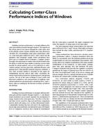 SF-98-12-4 — Calculating Center-Glass Performance Indices of Windows ...