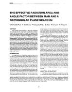 3306 — The Effective Radiation Area and Angle Factor Between Man and a ...