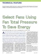Select Fans Using Fan Total Pressure To Save Energy – Standards list