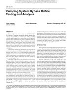 DA-13-010 — Pumping System Bypass Orifice Testing and Analysis ...