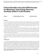 Critical Sensible and Latent Effectiveness for Membrane Type Energy ...