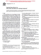 ASTM E11-01 – Standards list