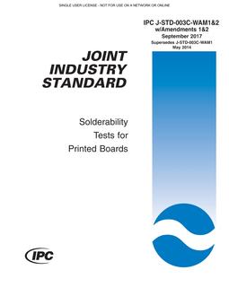 IPC J-STD-003C-WAM1&2 – Standards list